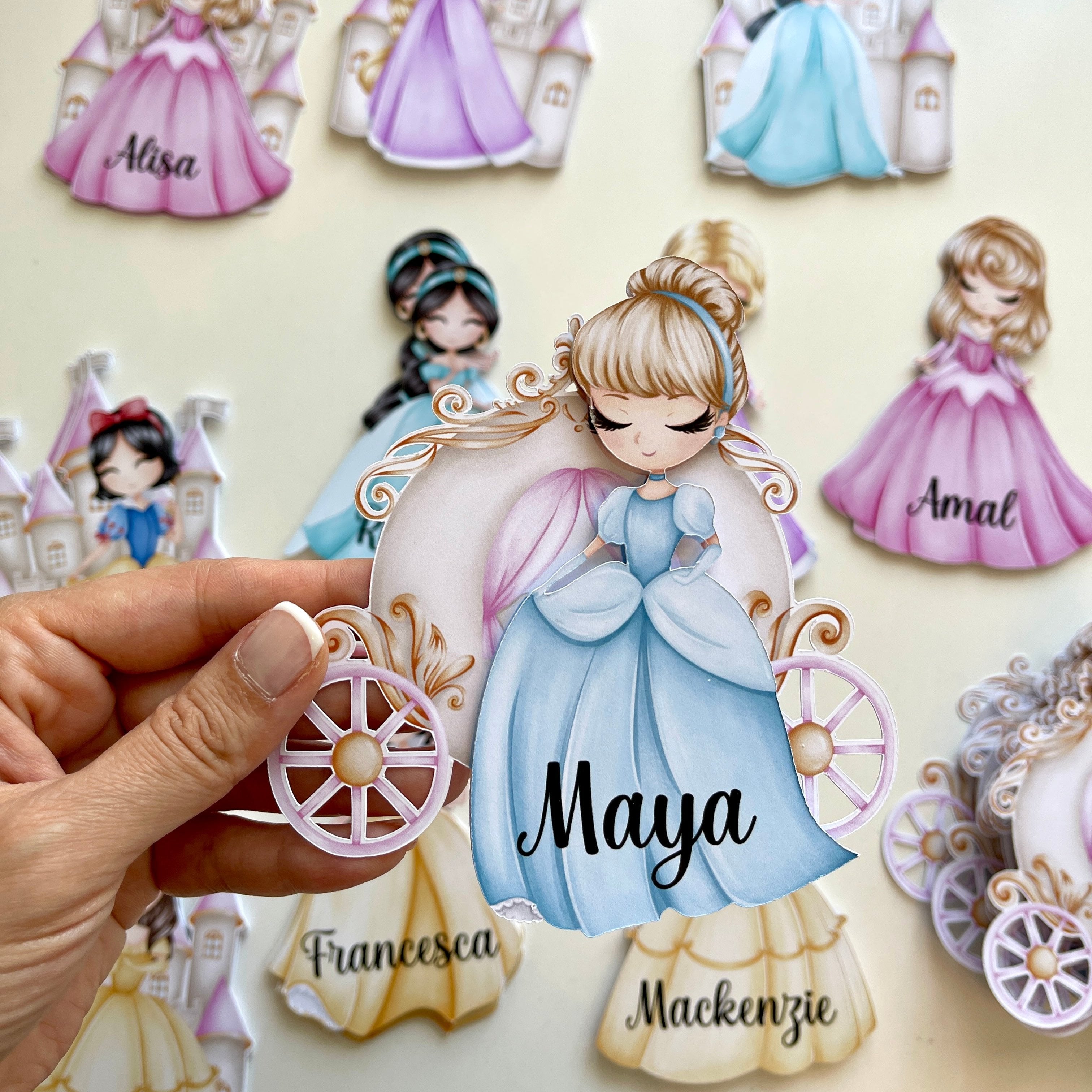 Disney Princesses Name Tag Table Setting – Pink Ribbon Craft