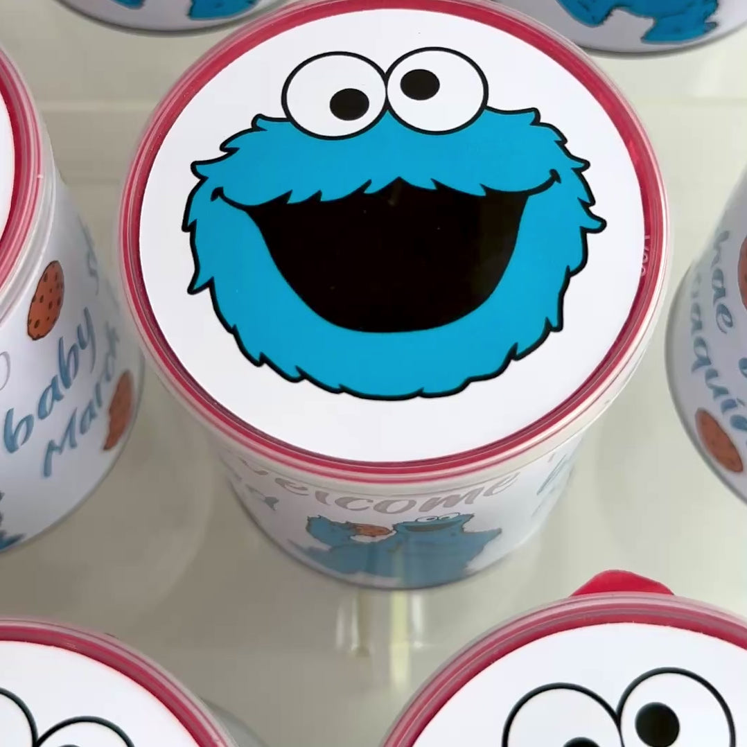 Cookie Monster Pringles Wrapped – Pink Ribbon Craft